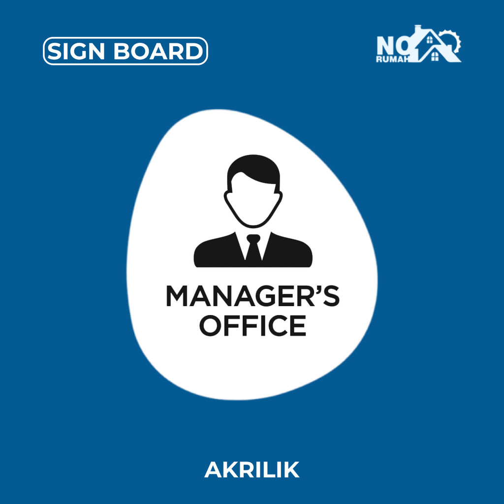 Manager's Office Signage Board Acrylic Wall Sticker Acrylic Sign Board ...