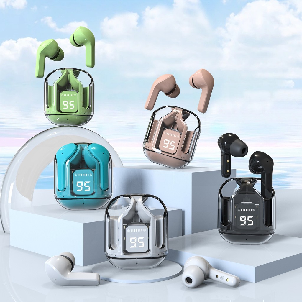 Transparent TWS Bluetooth 5.3 Earphones – HD Stereo Macaron Wireless ...