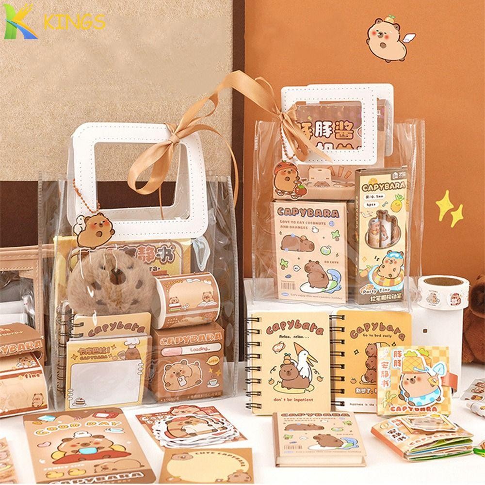 KINGS 70/73/105pcs Capybara Stationery Set, Cartoon Kawaii School ...