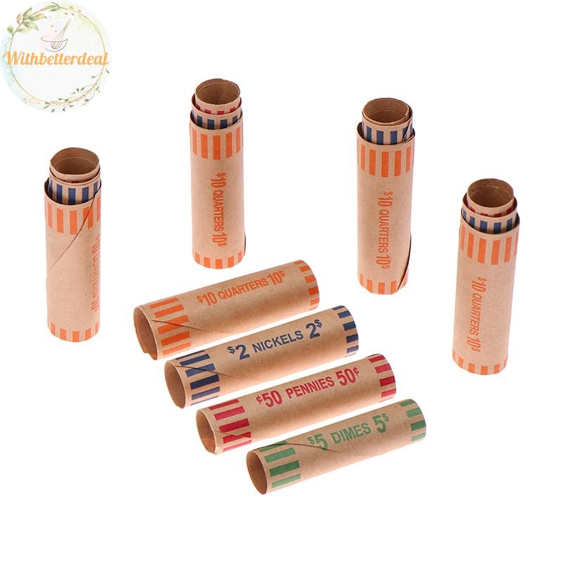Withbetter 5/10Sets Assorted Color-coded Coin Wrappers Preformed Coin ...