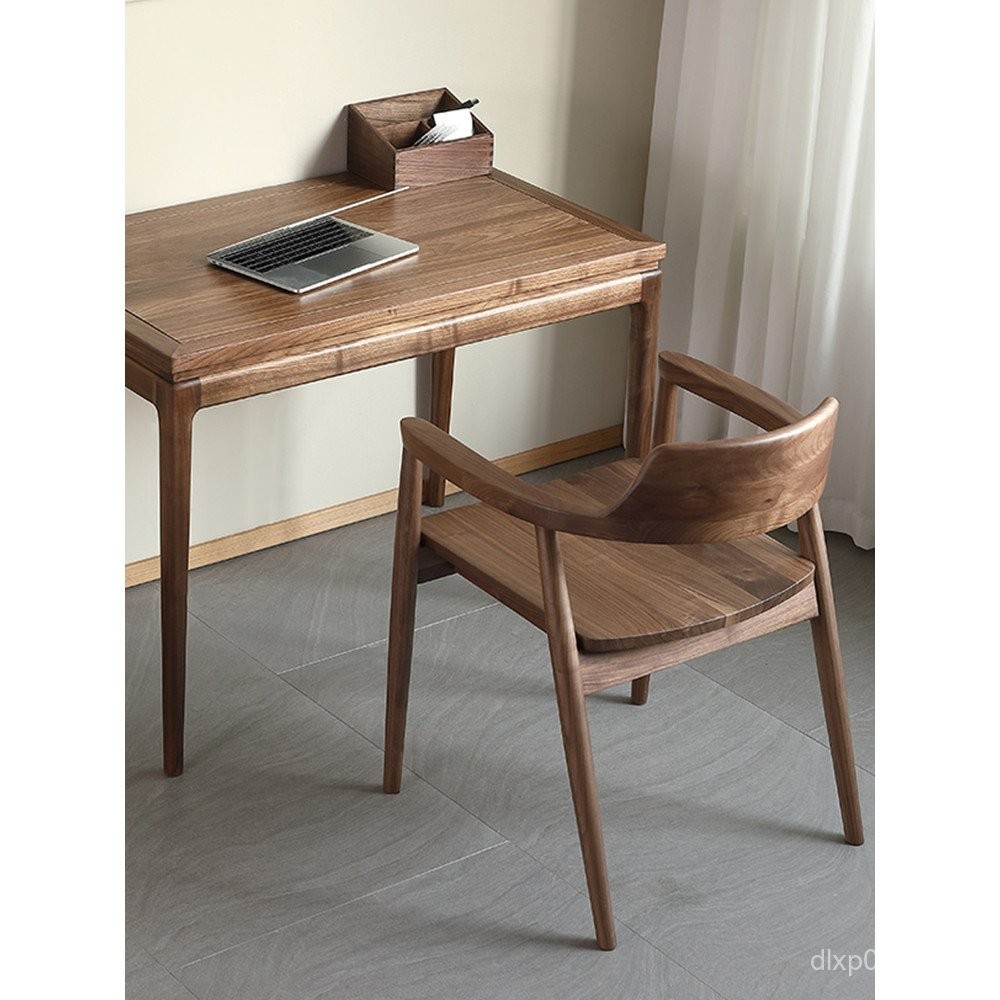 Solid Wood Home Backrest♡Dining Chair Simple Conference Chair Nordic ...