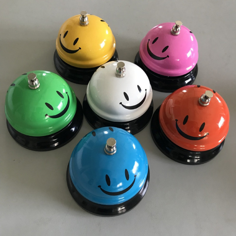 1Pc Call Bell Lovely Smiley Face Desk Service Bell Ding Bell for ...