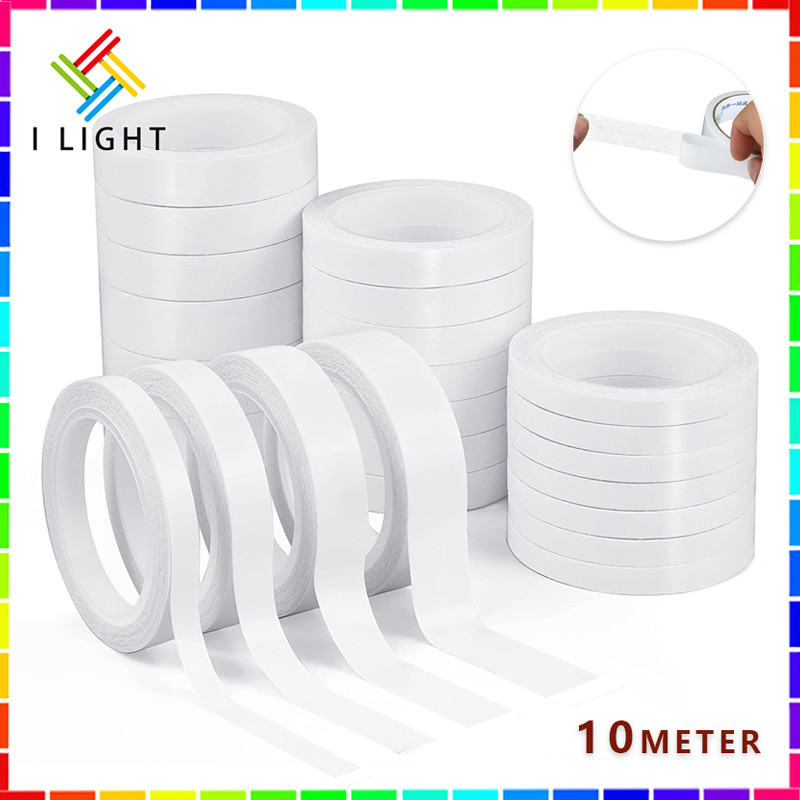 （Fast Delivery）10M Double Sided Tape 5/10/15/20mm Roll Sticky Tape Tear ...