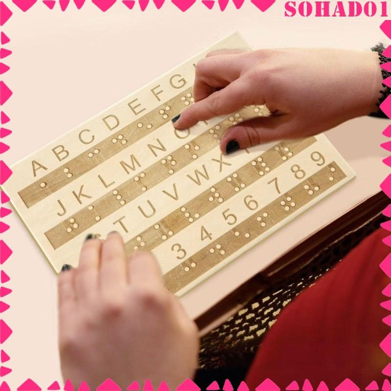 [Sohad] Braille Alphabet Board Teaching Aid Lightweight Braille English ...
