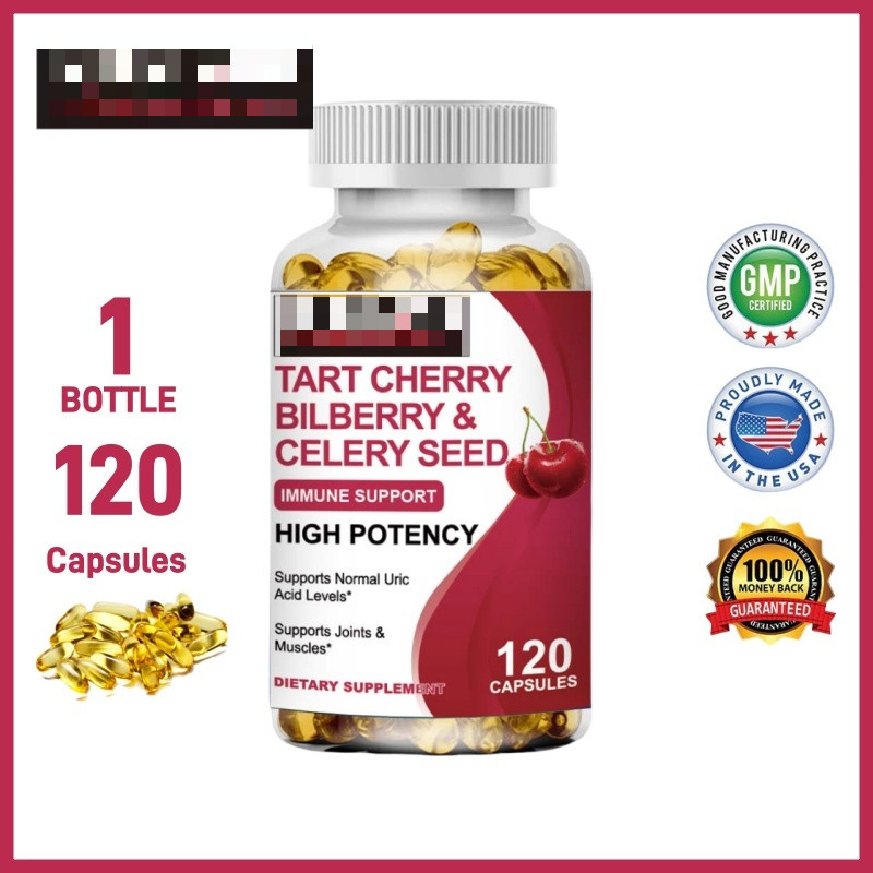 KIRK//LAND Tart Cherry Extract with Celery Seed Capsules for Uric Acid ...