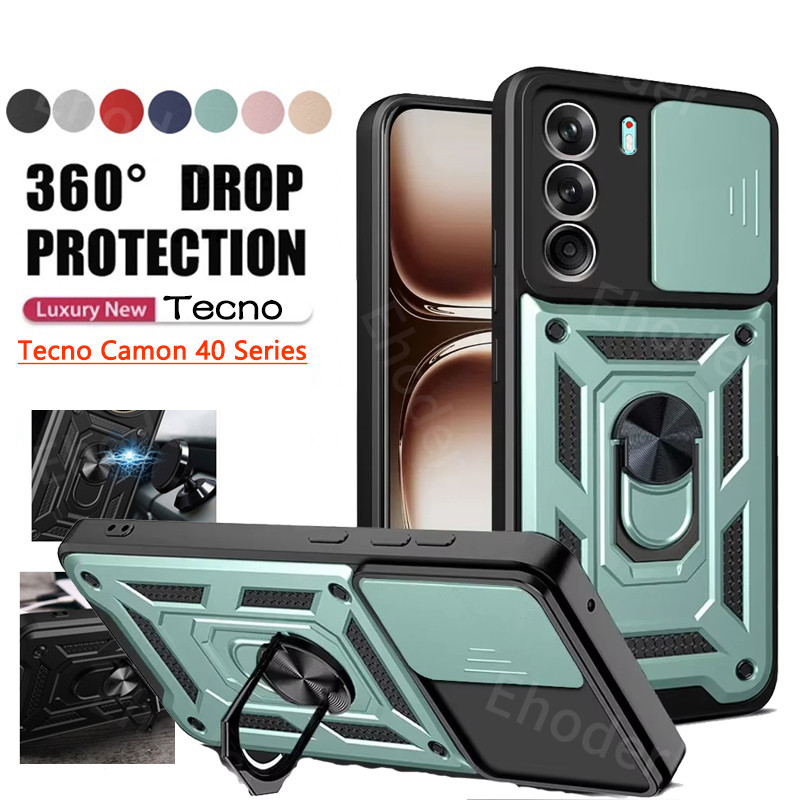 Casing For Tecno Camon 40 Pro 4G 5G 2025 Slide Camera Lens Protection ...