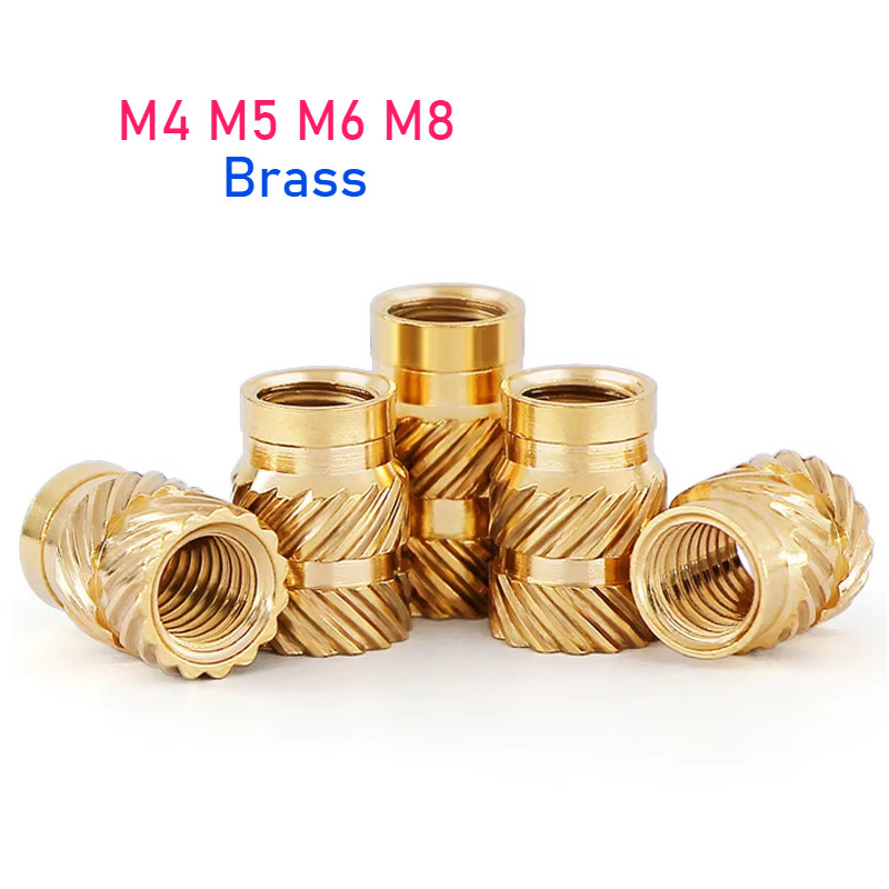 M4 M5 M6 M8 Brass Heat Insert Nut Double Knurled Twilled Hot Melt ...