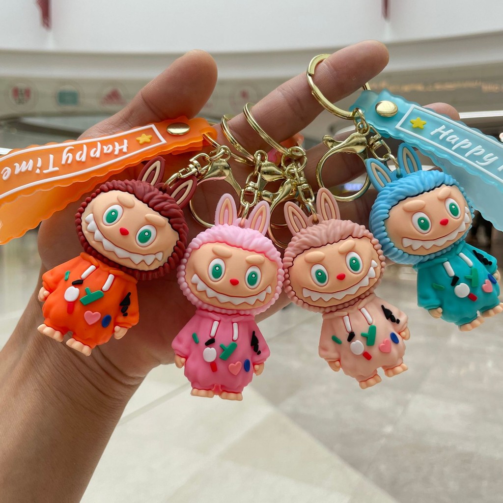 Cartoon Labubu 3D backpack keychain doll pendant to give to your good ...