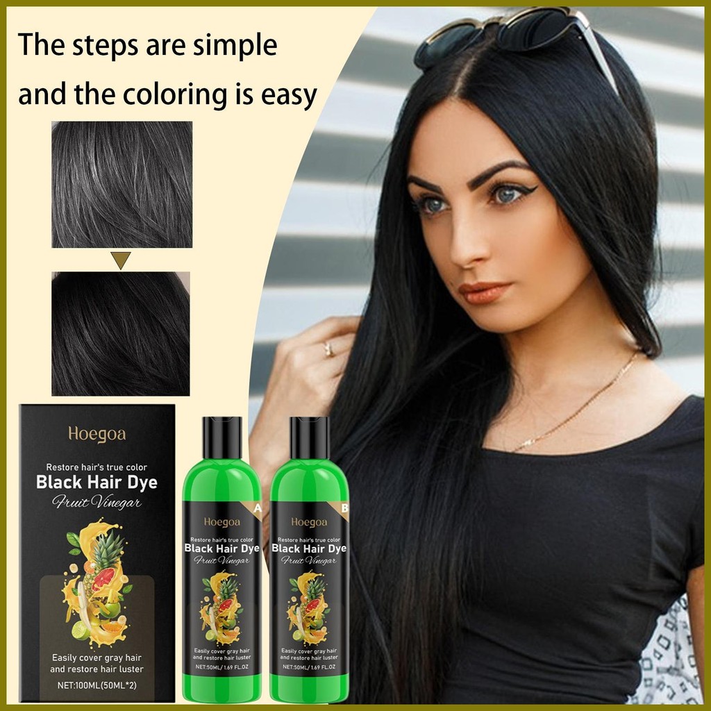 Fruit Vinegar Hair Color 2X Grey Hair Black Color Fruit Vinegar Dye ...