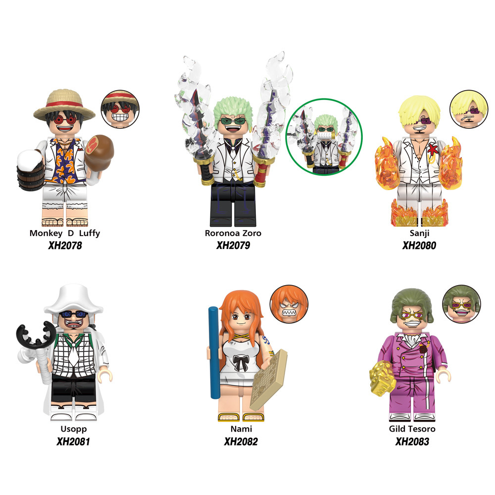 Japanese Anime Figure Monkey D Luffy Roronoa Zoro Sanji Usopp Nami Gild ...