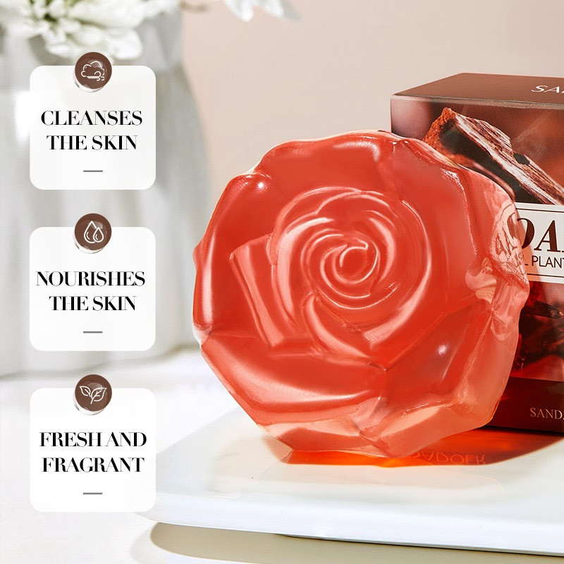 Rose Essential Oil Soap Moisturizes Skin Care Natural Plant Fragrance ...