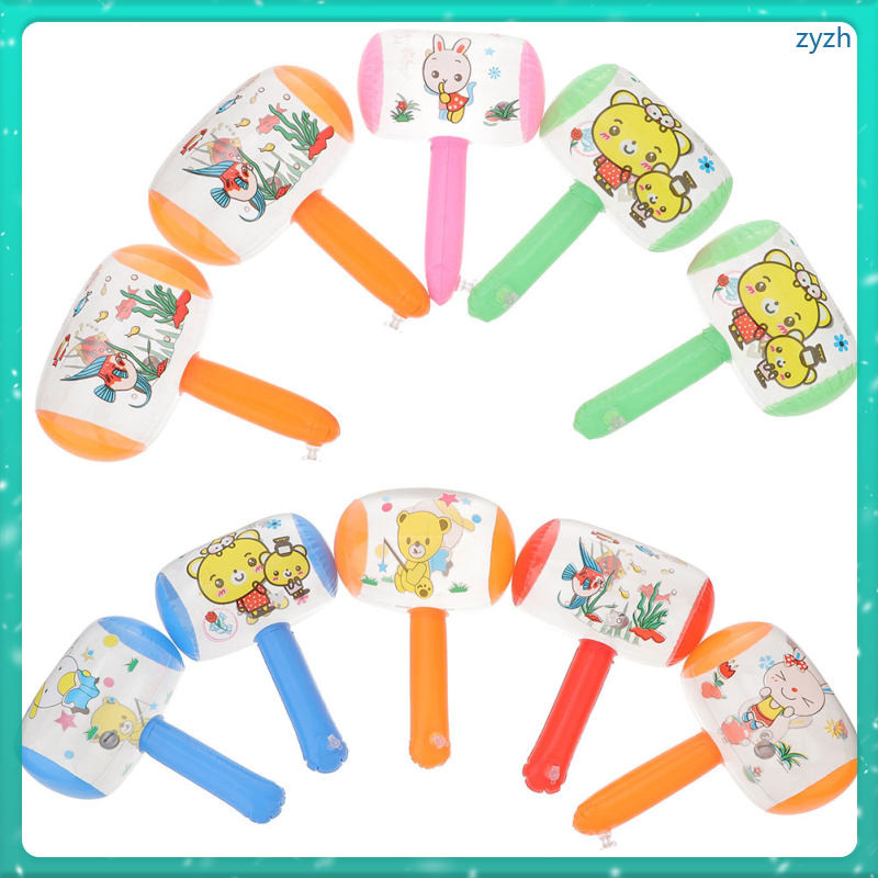 Giant Inflatable Hammer Blow up Toy Ringing with Bell 10pcs Toys Party ...