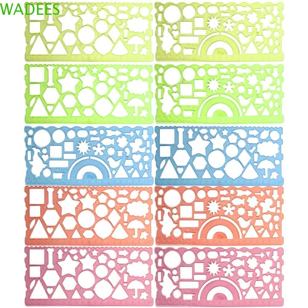 WADEES Mathematical Geometry Wavy Line Ruler Children Circle Maker ...