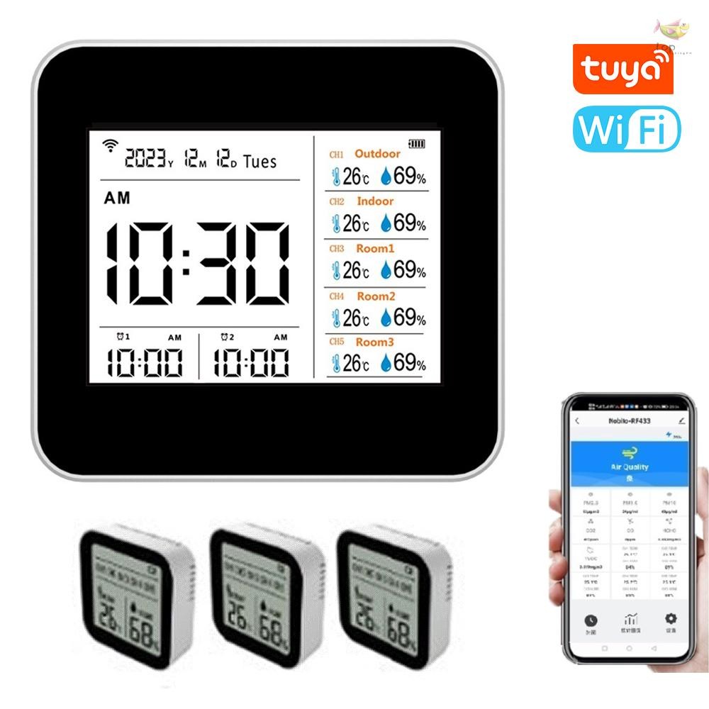 With Time/calendar/alarm Display Humidity Monitor With In 1 Tuya Remote ...