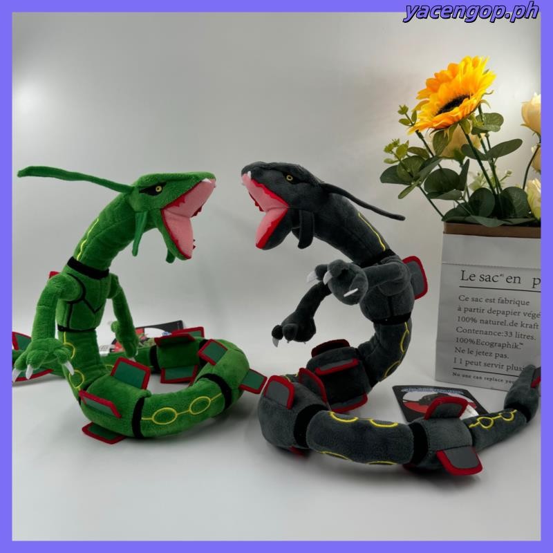 80cm Anime Pokemon Plush Toy Kawaii Shiny Rayquaza Mega Plush Toys Doll ...