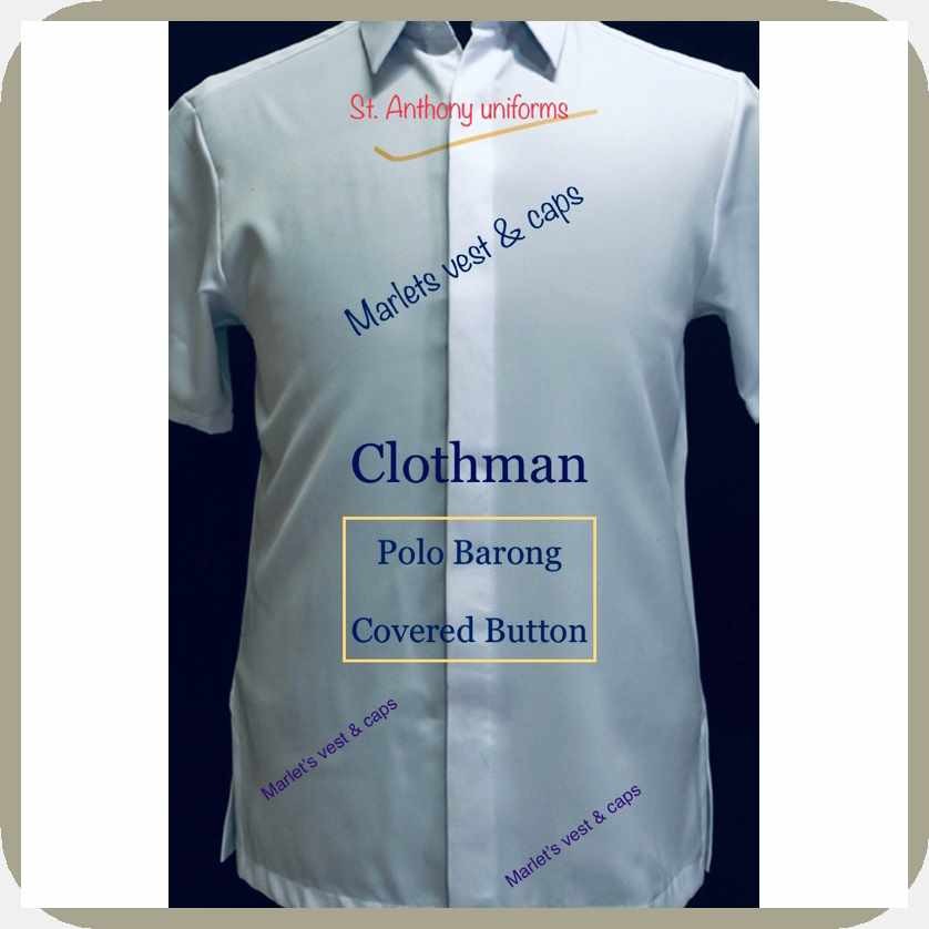 Polo[iR$Zb{BarongriCovered-fWButton-CSt.,y[Anthony,x[uniforms,o[white ...