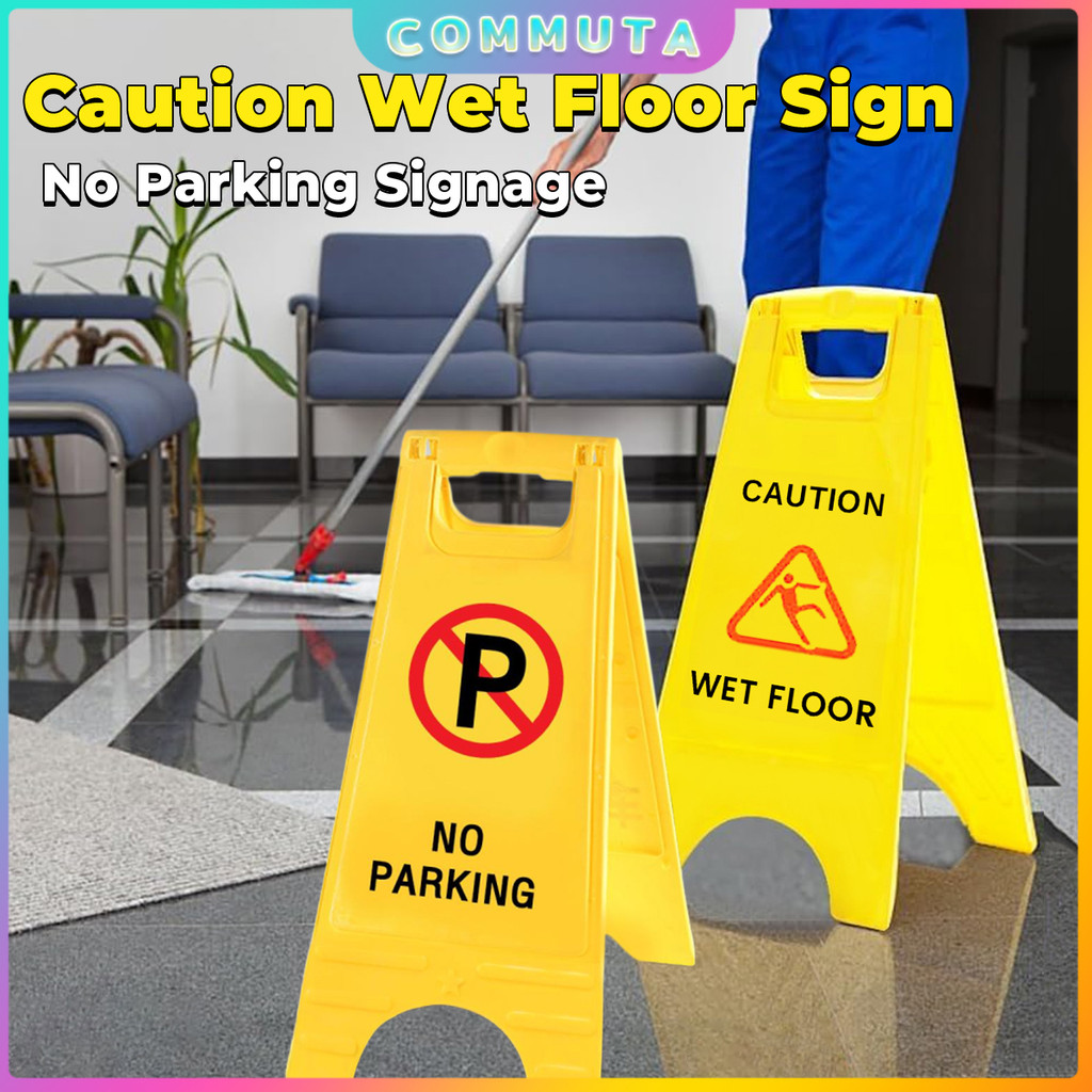 MM. Foldable No Parking Signage Caution Wet Floor Signage Eye-catching ...