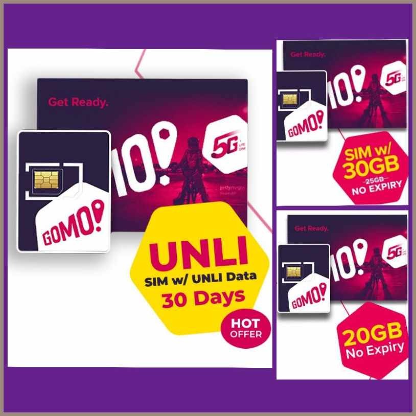 Globe|m&GOMO-e:SIM+m@s@C@NF~with?TF~30days?Dn~Unli data 20GB 30GB No Expiry POWER BY GLOBE ...