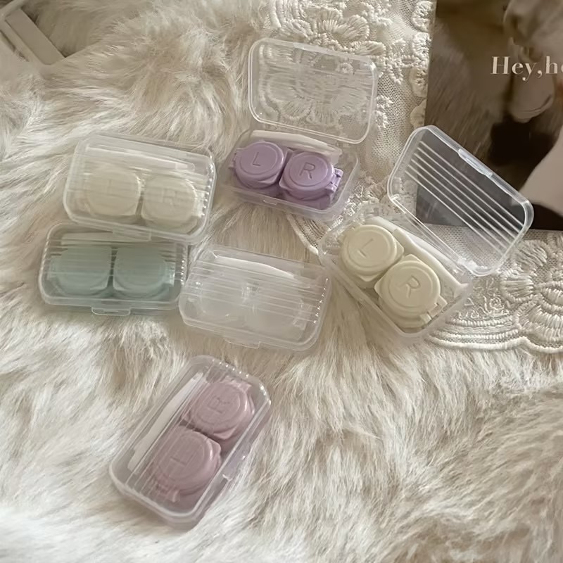 Eyeshare Candy Color Contact Lens Case Transparent girl Portable Beauty ...