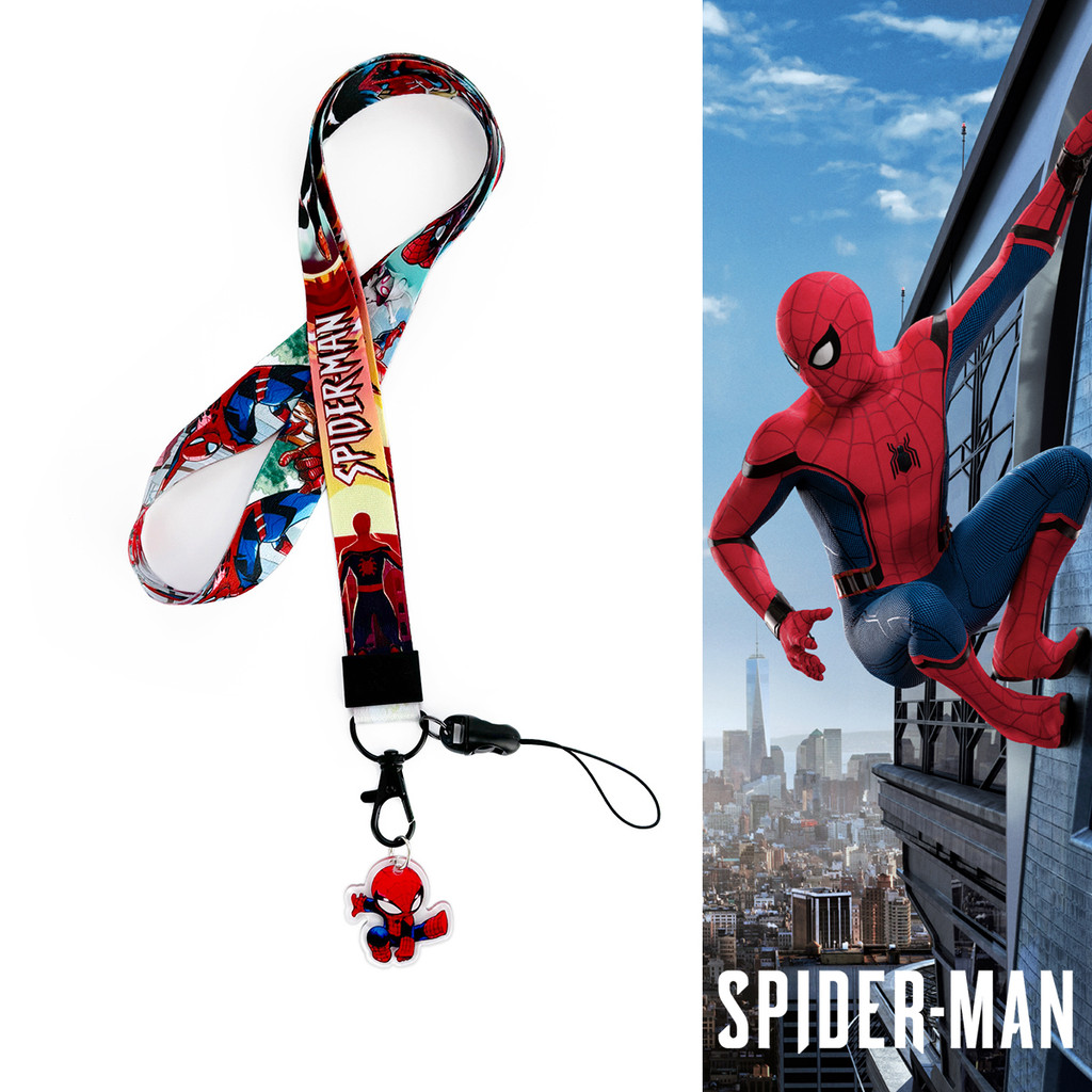Y&P| Spider-Man Marvel Lanyard Cartoon Anti-Loss Hanging Rope ID Card ...