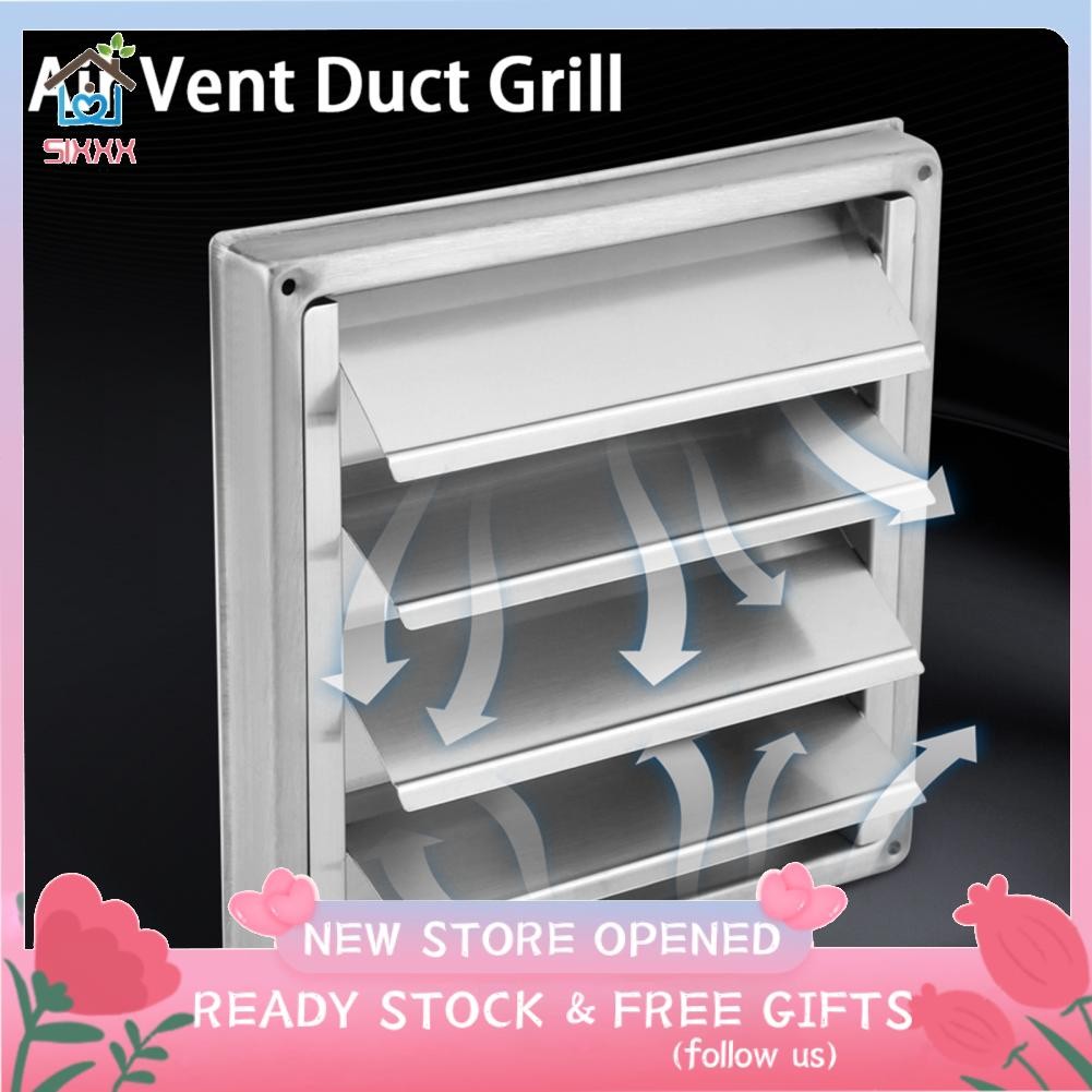 Sixxx 100mm Stainless Steel Wall Air Vent Tumble Dryer Extractor Fan ...