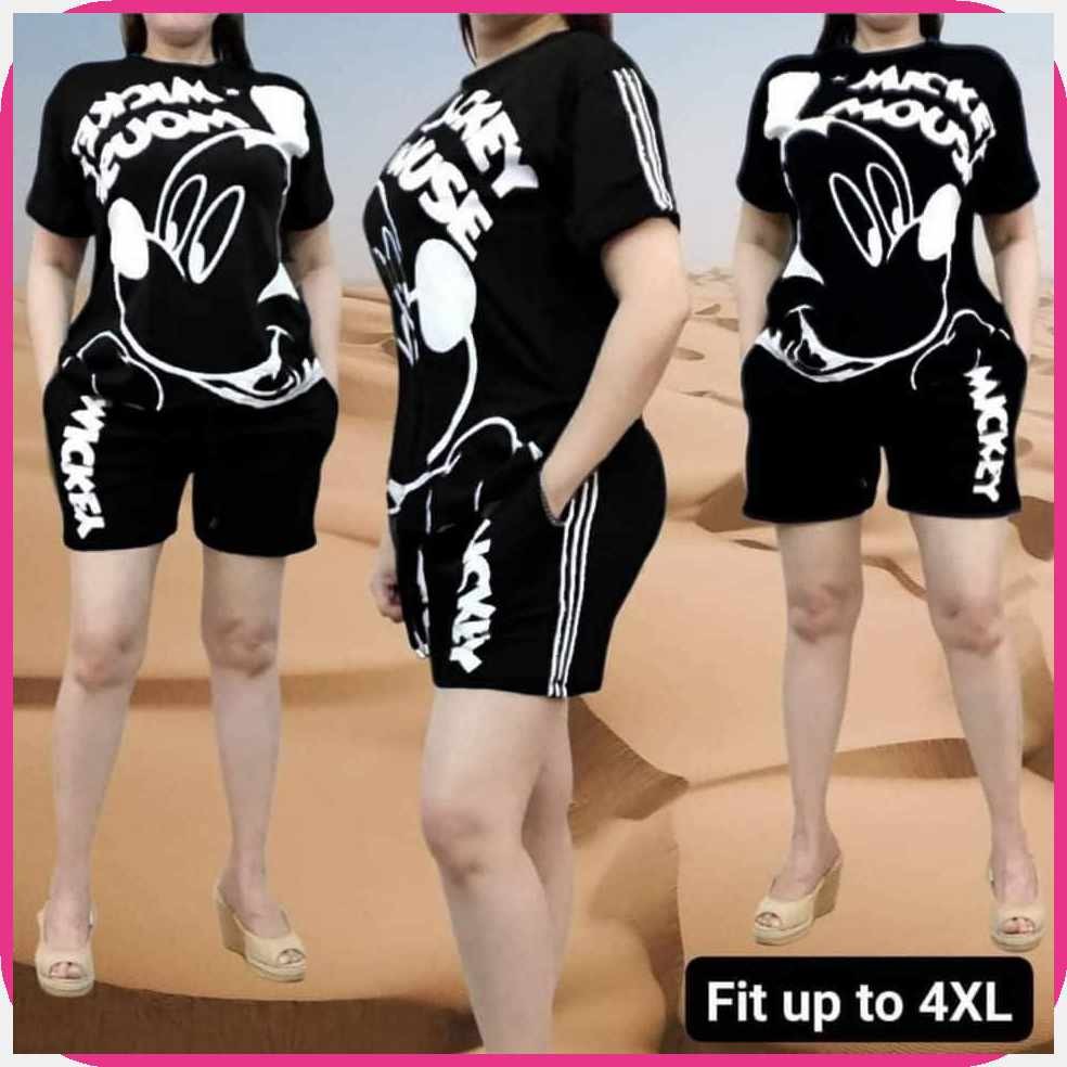 D64_qD*Trendy$Ay`Terno!c[With,i[Sided,g[Tape,R[Short-DPlus-psize Mickey ...