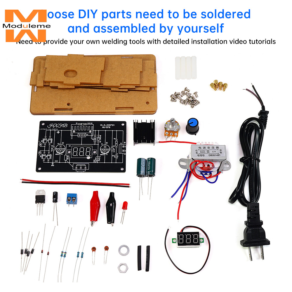 LM317 110V/220V Adjustable Power Supply DIY Kit DC Regulated Power ...