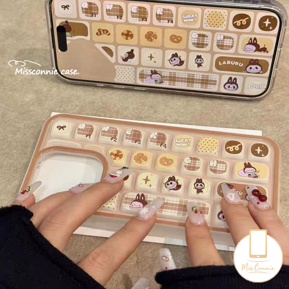 Couple Cute Cartoon Fun Labubu Toast Soft Case Compatible for IPhone 16 ...