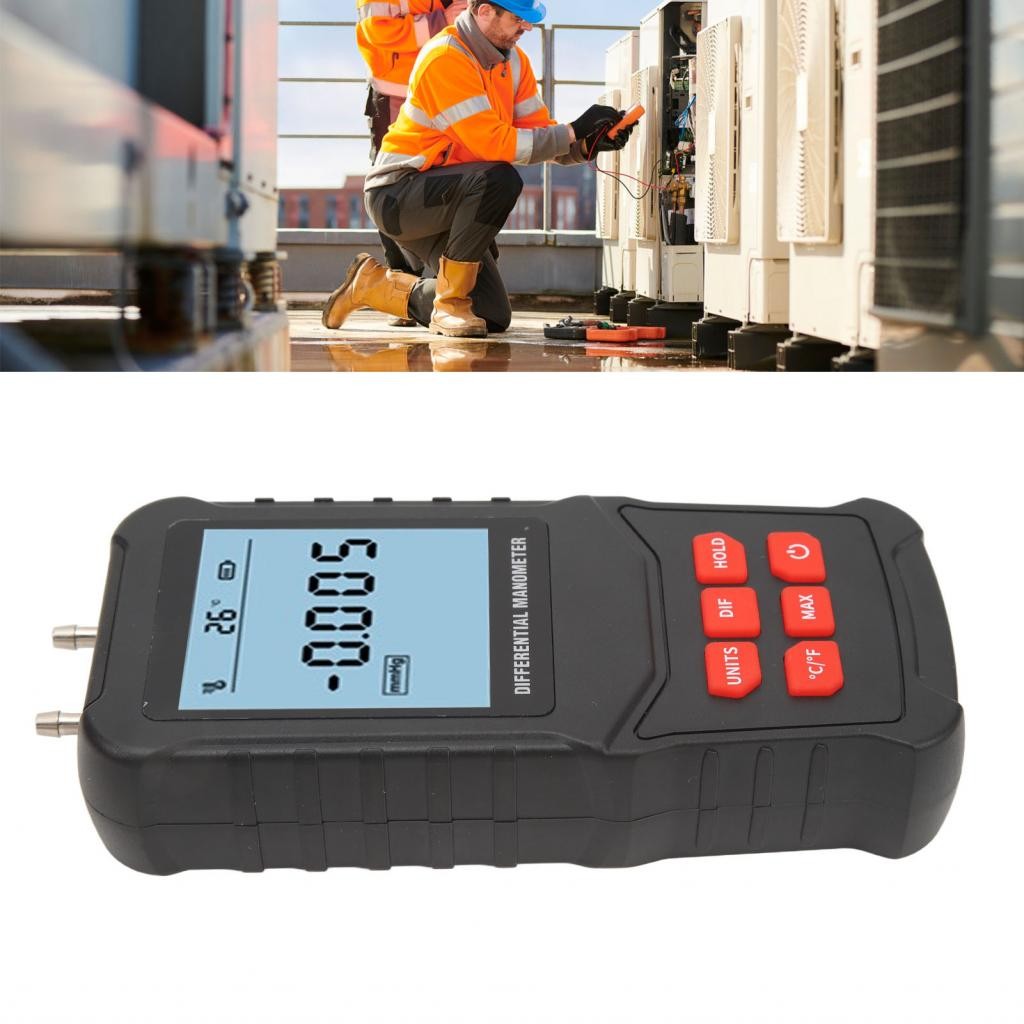 Digital Manometer 20.68Kpa High Accuracy Overload Prompt Auto Shutdown ...