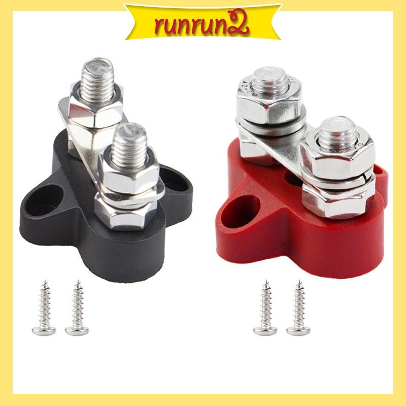 RUN 5 16 Terminal Block Studs M8 48V Junction Block Bus Bar Insulated Heavy Duty Power ...