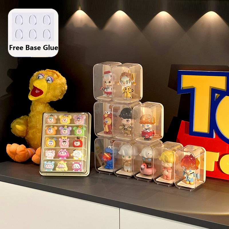 6PCS Acrylic Case Doll Storage Box Stackable Acrylic Display Rack ...