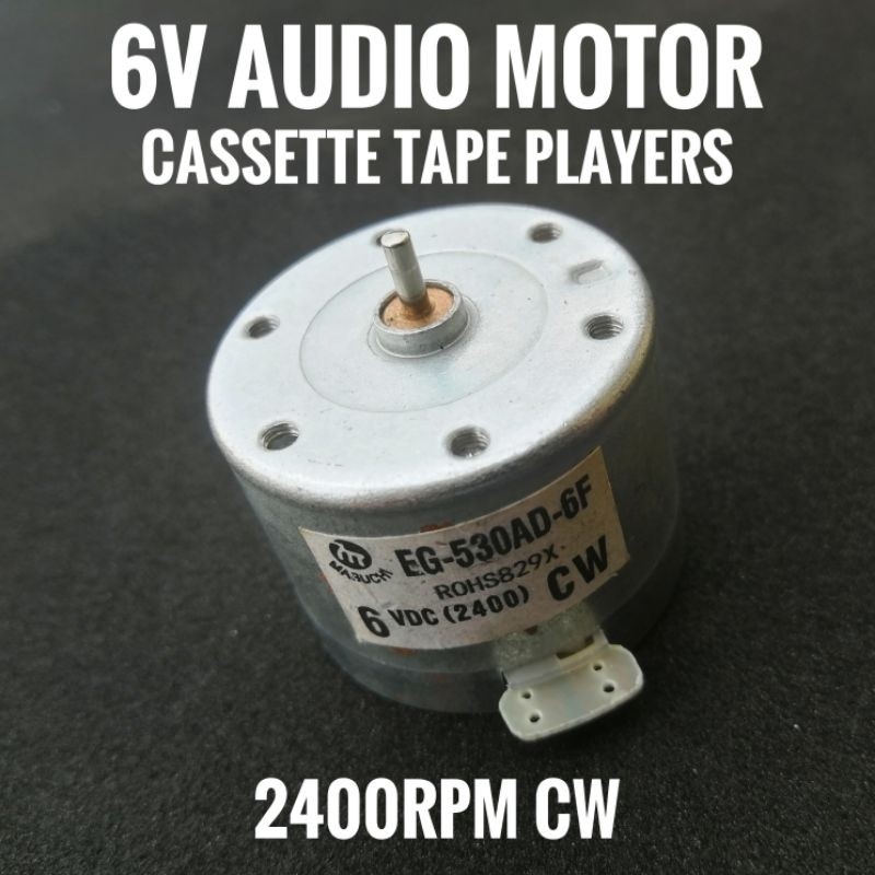 Audio Motor for Cassette Tape Players 6V 2400rpm CW | Shopee Philippines
