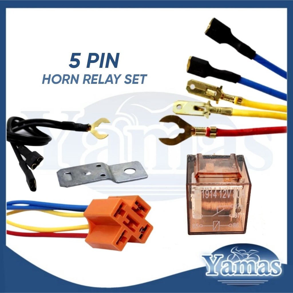 12V 5-Pin Horn & Driving Light Relay Kit - Universal Mini Relay with ...