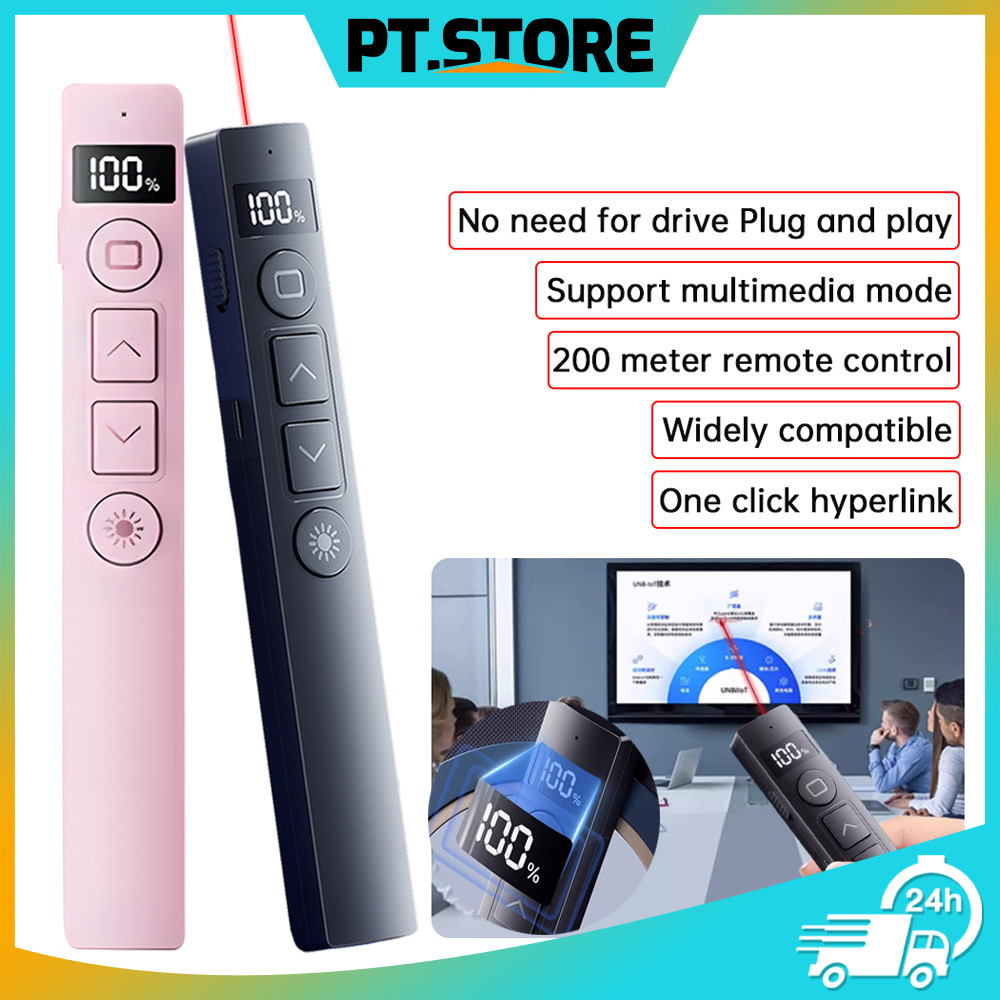 2.4GHz Wireless Flip Pen PPT USB Charging Clicker with Digital Display ...