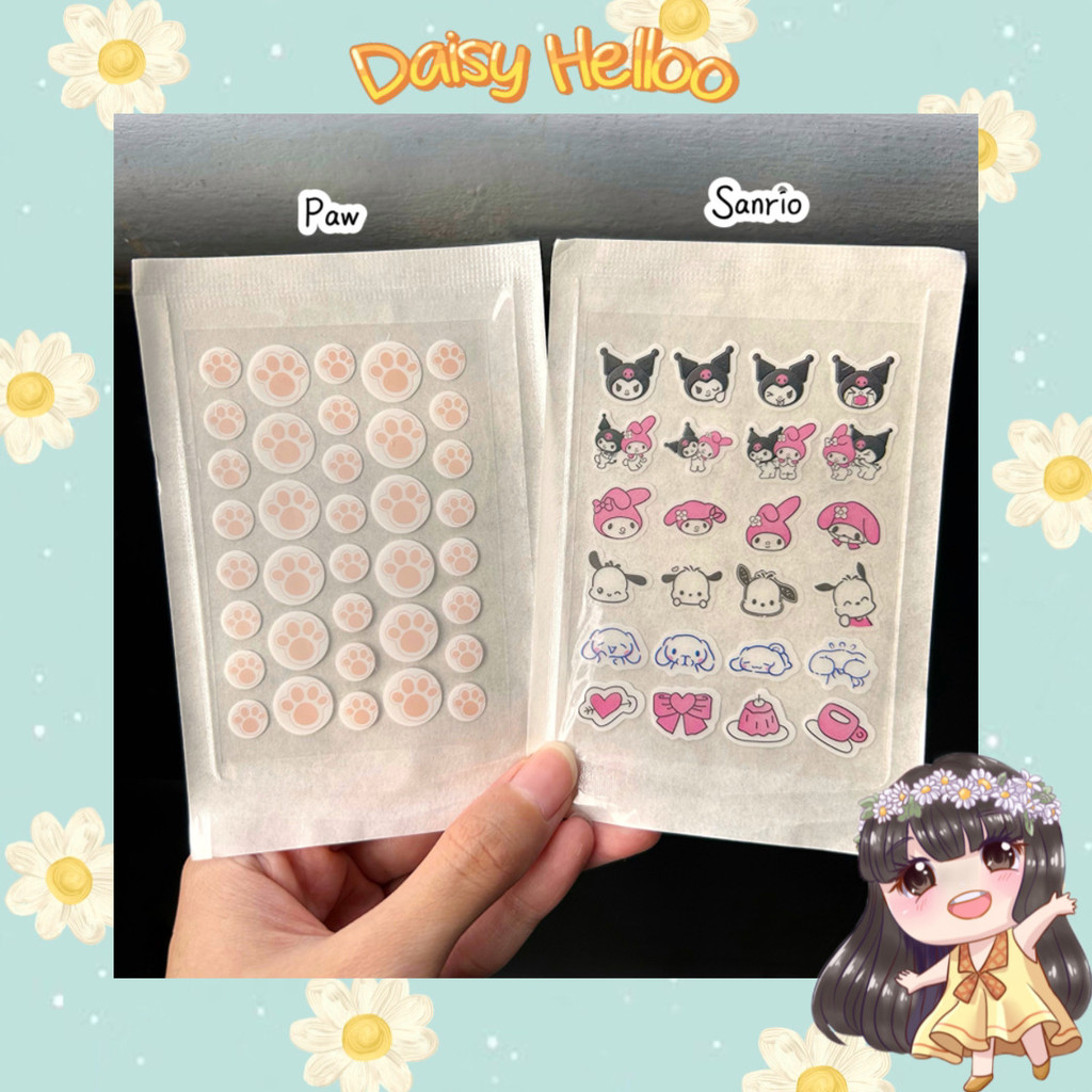 Acne Patch contains 24 pcs Sanrioo Cat Character Aesthetic Acne Sticker ...