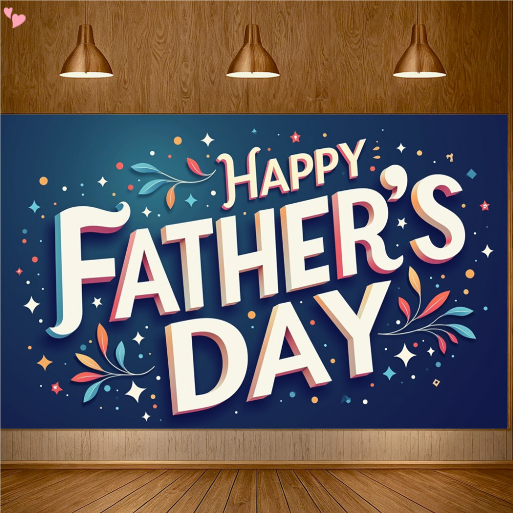 Happy Fathers Day Banner,70.8x43.3 Inch, Father's Day Banner, Happy ...