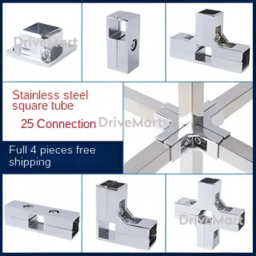 25mm Aluminum alloy fastener square tube joint three-way four-way two ...