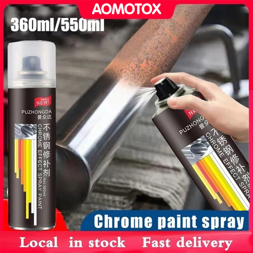 MOTEX Chrome Spray Paint Metal Silver Spray Paint Stainless Steel ...
