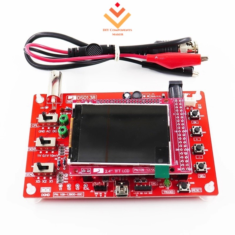 DSO138 Digital Oscilloscope 2.4"+ Probe Welded/Assembled with Acrylic ...