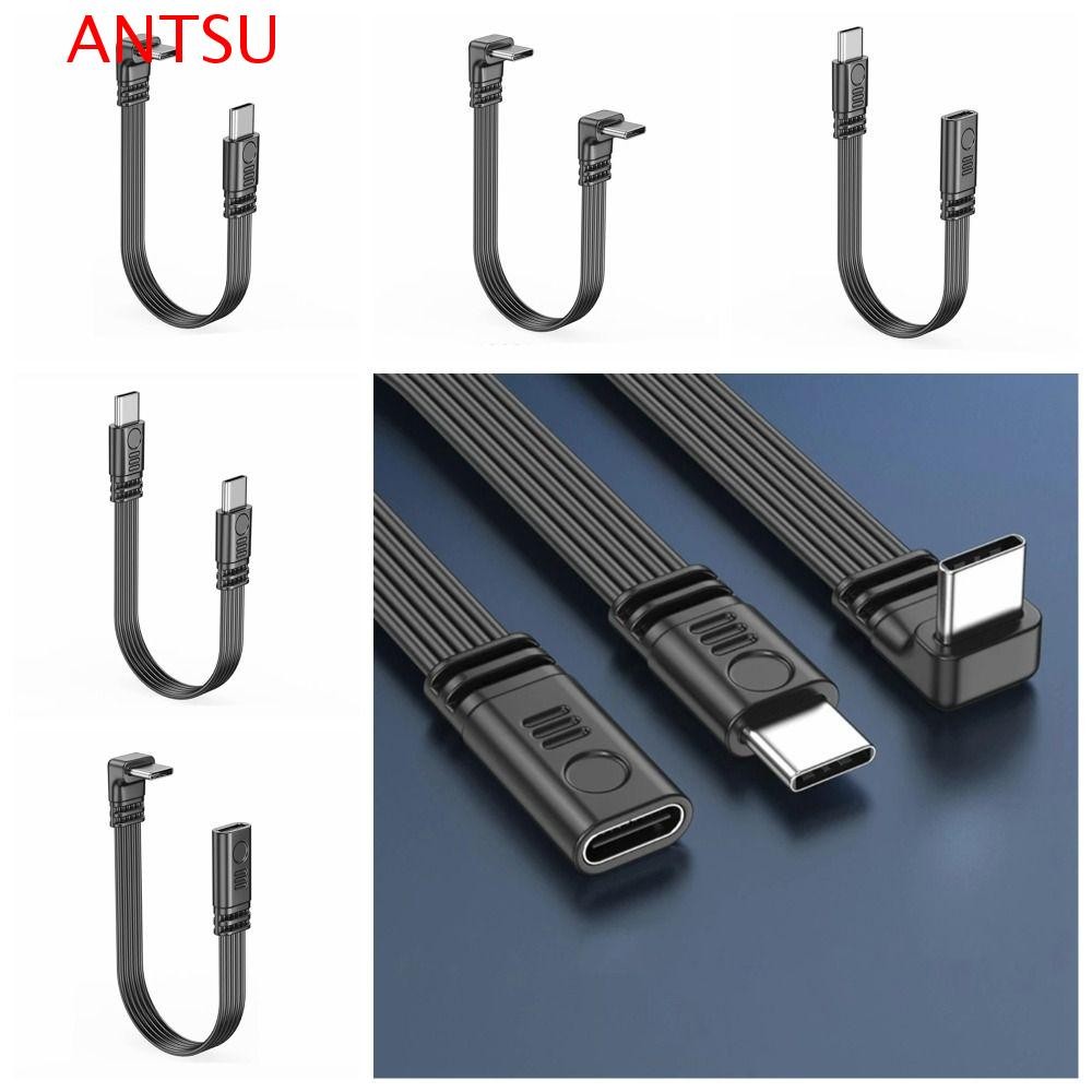 ANTSU USB C Extension Cable, Type C to Type C 90 Degree Type C Extended ...
