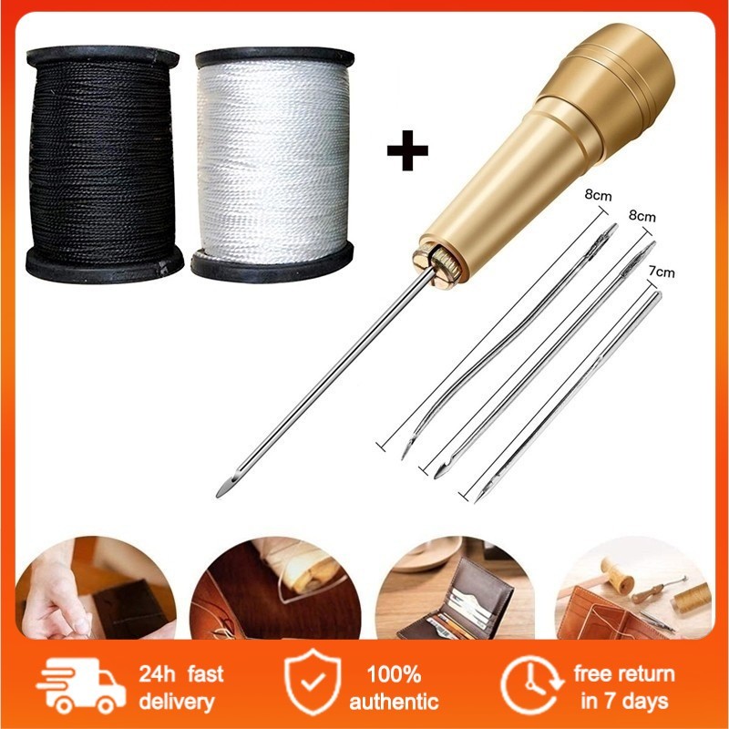 DIY Sewing Shoe Repair Tool Set Detachable Awl Leather Craft Kit Canva ...