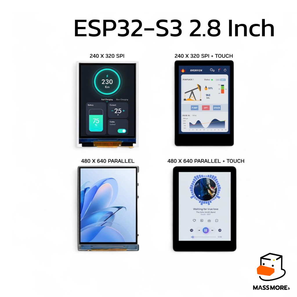 Screen Module ESP32S3 2.8inch IPS LCD Display 240x320 SPI 480x640 RGB Parallel ST7789 ST7701 ...