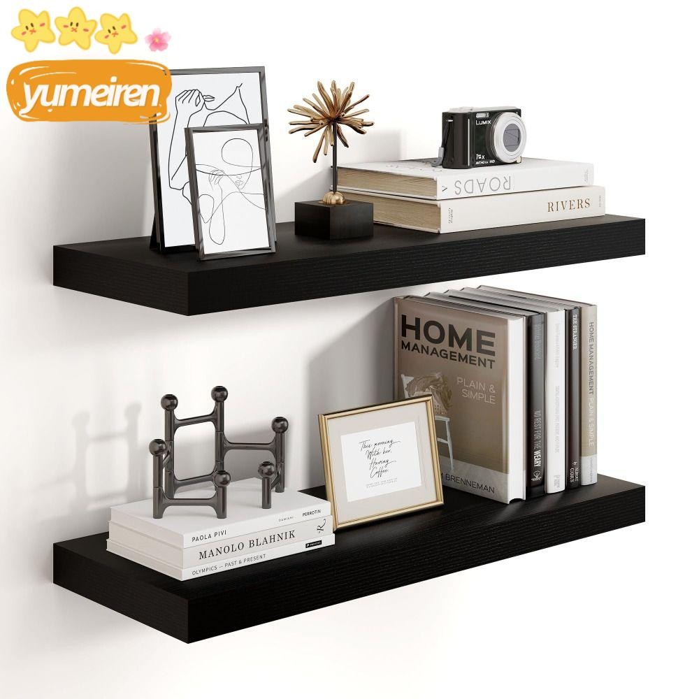 YUMEIREN 1pc Floating Shelves, Wooden Thicker Storage Shelf, Sturdy ...