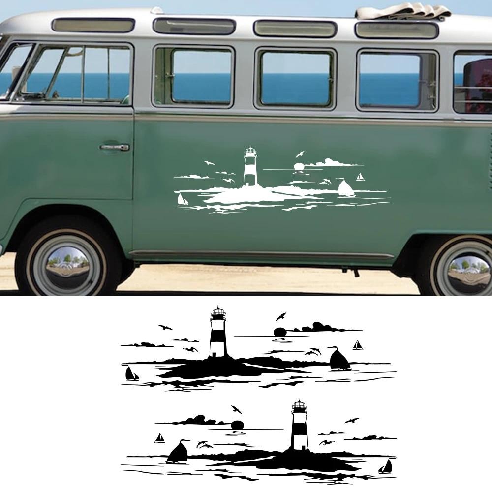 Car Lighthouse Stickers For Van Camper Caravan Cargo Motorhome RV MPV ...