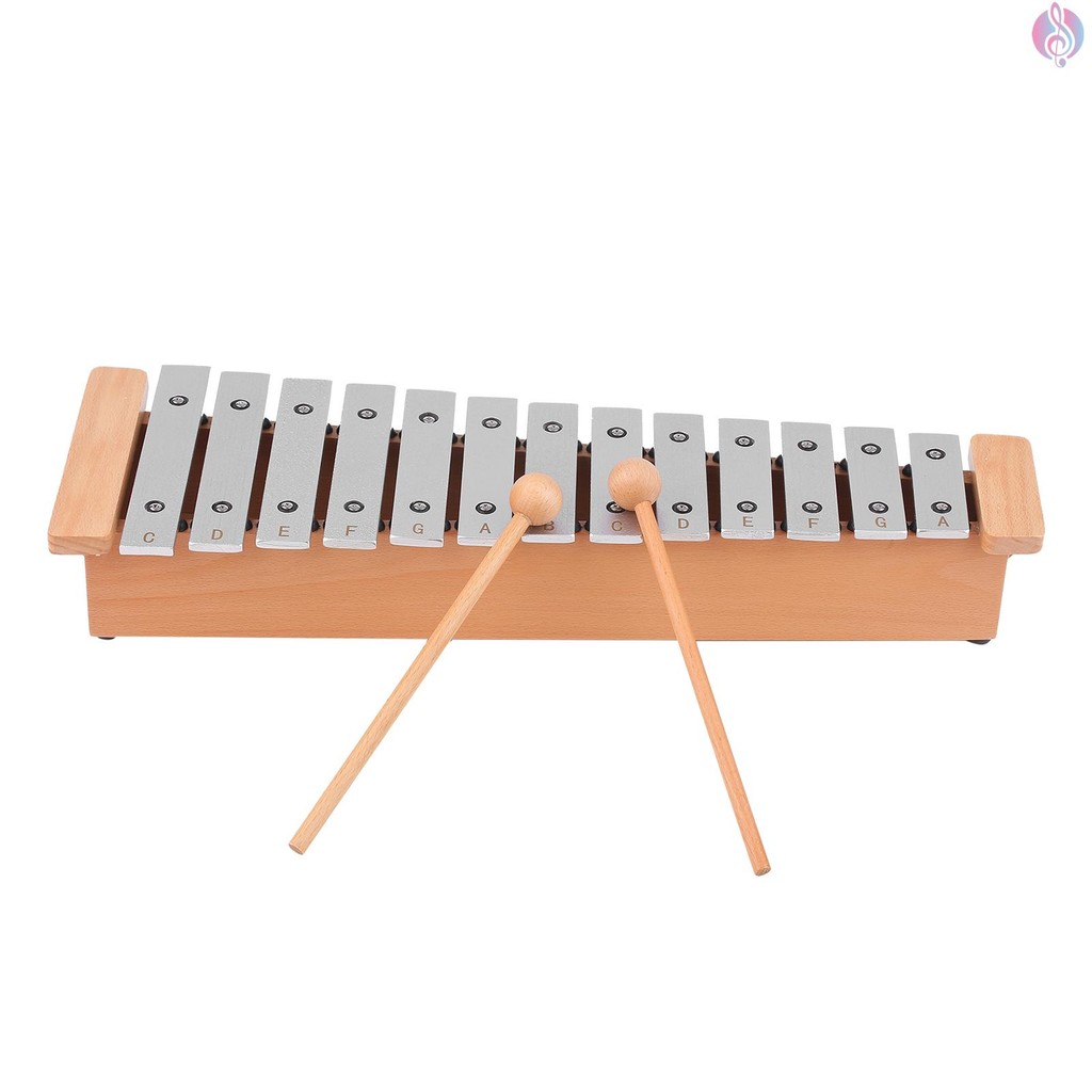 13-Note Glockenspiel Portable Aluminum Piano Xylophone Percussion ...