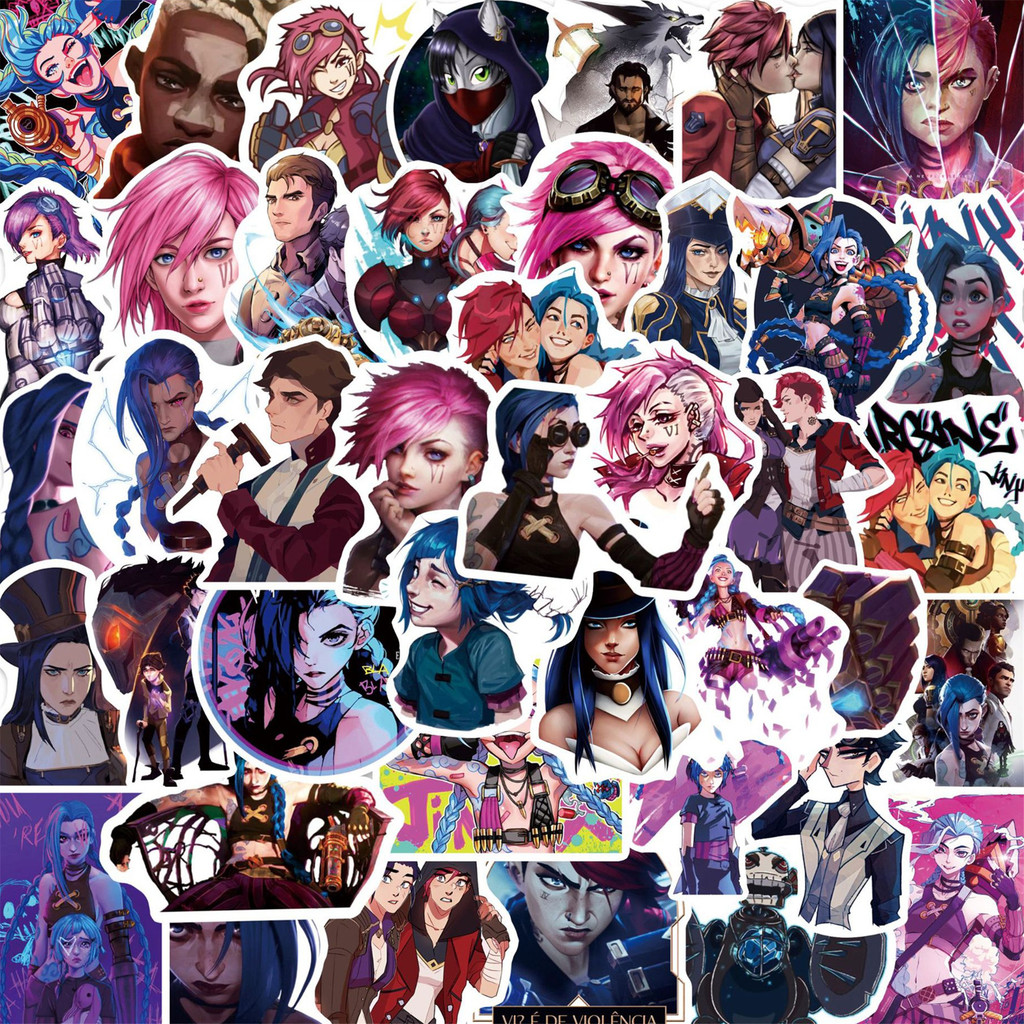 50Pcs/Set Arcane Series 02 League of Legends Stickers LOL DIY Fashion ...