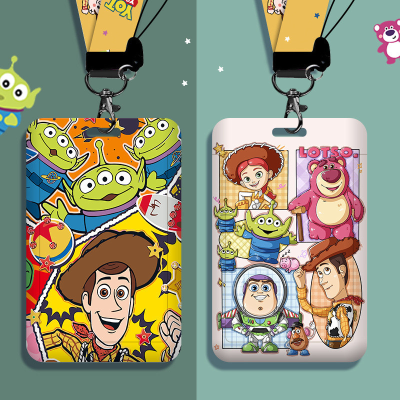 Cartoon Toy Story Lanyard Card Holder Cute Student ID Card Protector ...