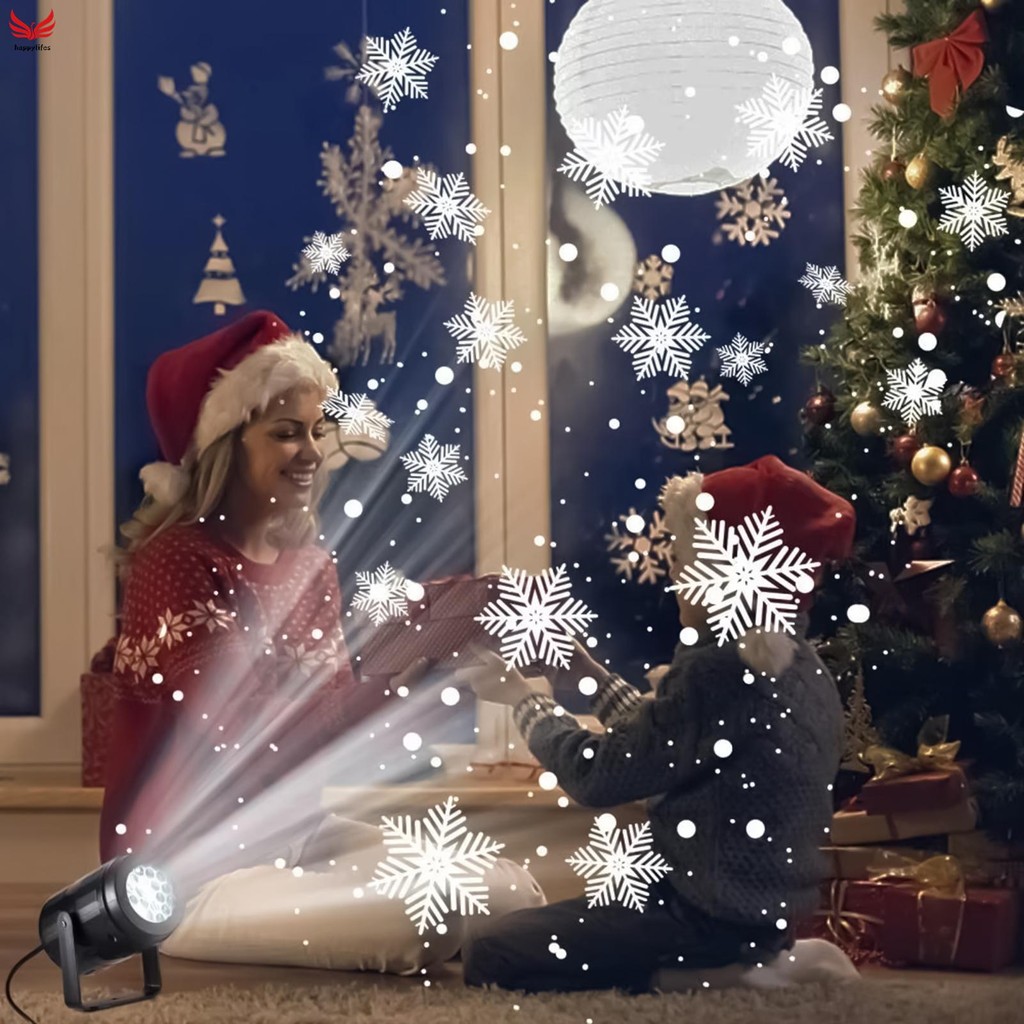 Christmas Theme Snowflake Projection Light Clear Projection Different ...