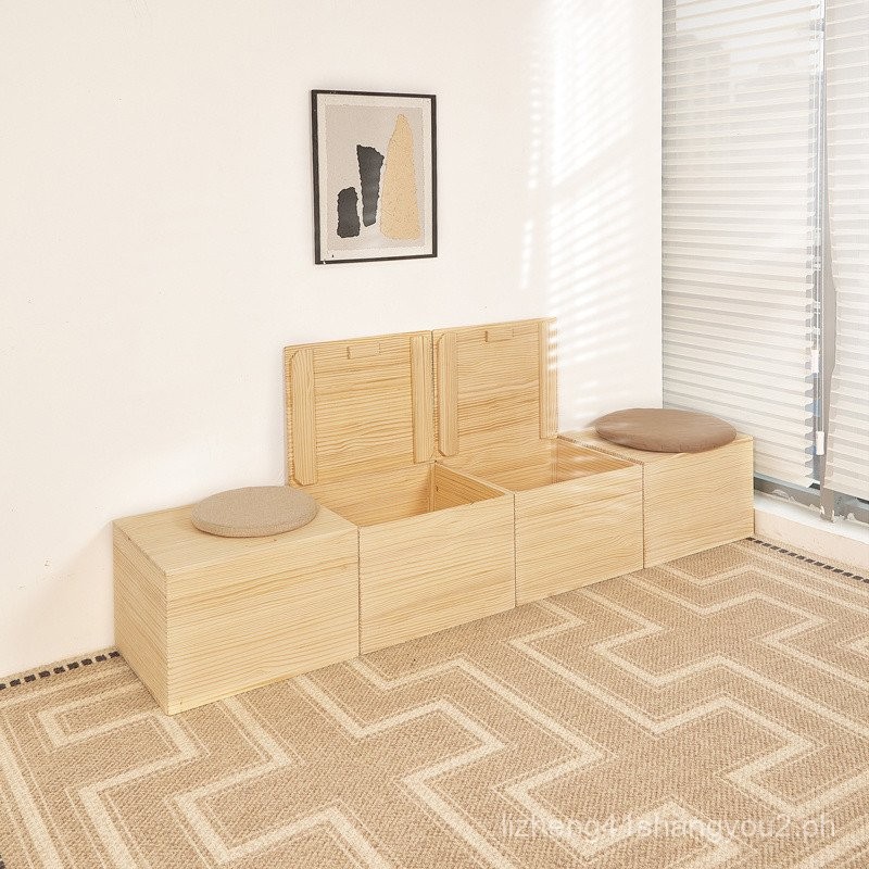 Solid Wood Tatami Wooden Box Storage Box Bed Matching Rectangular ...