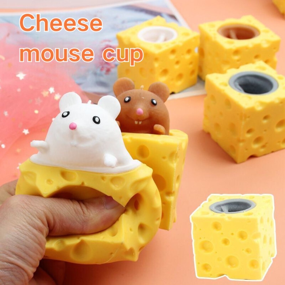 Stress Squishy Relief Pop up Mouse Cartoon Cute Squeeze For Kids Cheese ...